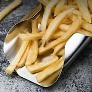 Stainless Steel French Fry Popcorn Scoop, Comerical Quick Fill Tool for Food Bags & Boxes, Multipurpose Utility Scooper for Bagger French Fries, Ice, Dry Goods(size:195 X 238mm)