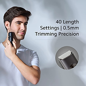 Xiaomi Grooming Kit Pro, Beard Trimmer for Men, IPX7 Waterproof Electric Razor Shavers, Hair Trimmer for Nose Ear Mustache Face Body, 40 Length Settings, Cordless Clippers, Gifts for Men