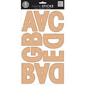 me & my BIG ideas Large Alpha Sticker, Ava Rose, Gold