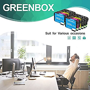 GREENBOX Remanufactured 202XL Ink Cartridge Replacement for Epson 202 XL 202XL T202XL New Upgraded Chips for Expression Home XP-5100 Workforce WF-2860 Printer GB-EP202-4B6C（10 Pack）
