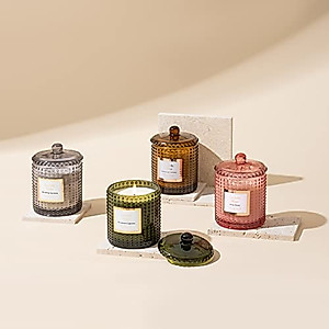 LA JOLIE MUSE Moroccan Amber Candles for Home Scented, Candles Gifts for Women & Men, Luxury Glass Jar Candles, Natural Soy Candles, 75 Hours Long Burning, 10 oz