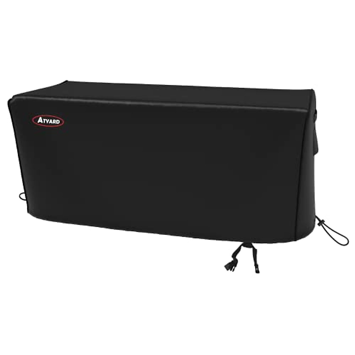 ATYARD Gas Fire Pit Cover Rectangular 58x24x24 inch - Waterproof Windproof Anti-UV Heavy Duty Patio Firepit Furniture Covers Black