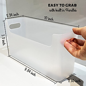 MaraFansie 2 Pack Over Cabinet Organizer Storage Lid Organizer Caddy Space Saver No Drilling Adhesive Over Door Organizer, Clear