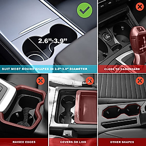 Car Cup Holder Tray with Expandable Base Car Food Tray Table Compatible with Yeti 20/26/30 oz Hydro Flasks 32/40 oz Camelbak 32/40 oz and Other Bottles in 3.4"-3.8"