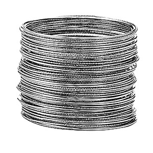 Ensoul 70pcs Hematite Color Flower Mixed Metal Aztec African Indian Vintage Multi Women Bangles Set