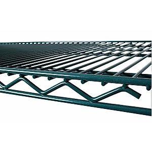 Commercial Green Epoxy Coated Wire Shelving 24 x 72 (2 Shelves) - NSF