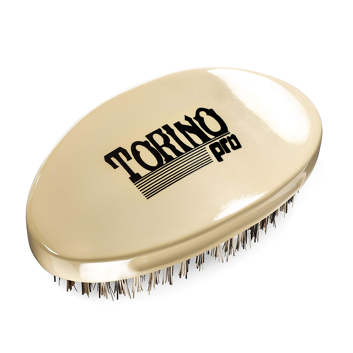 Torino Pro Wave Brush #1510 - By Brush King - Curved, Hard Palm/Military 360 Waves Brush