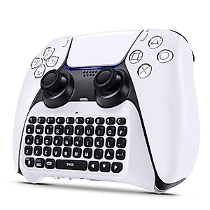 TNP PS5 Chatpad - PS5 Controller Keyboard Attachment, Wireless Compact Keypad - The Ultimate QWERTY Gamepad Keyboard for PS5 with Built-in Speaker for Live Chat and Messaging