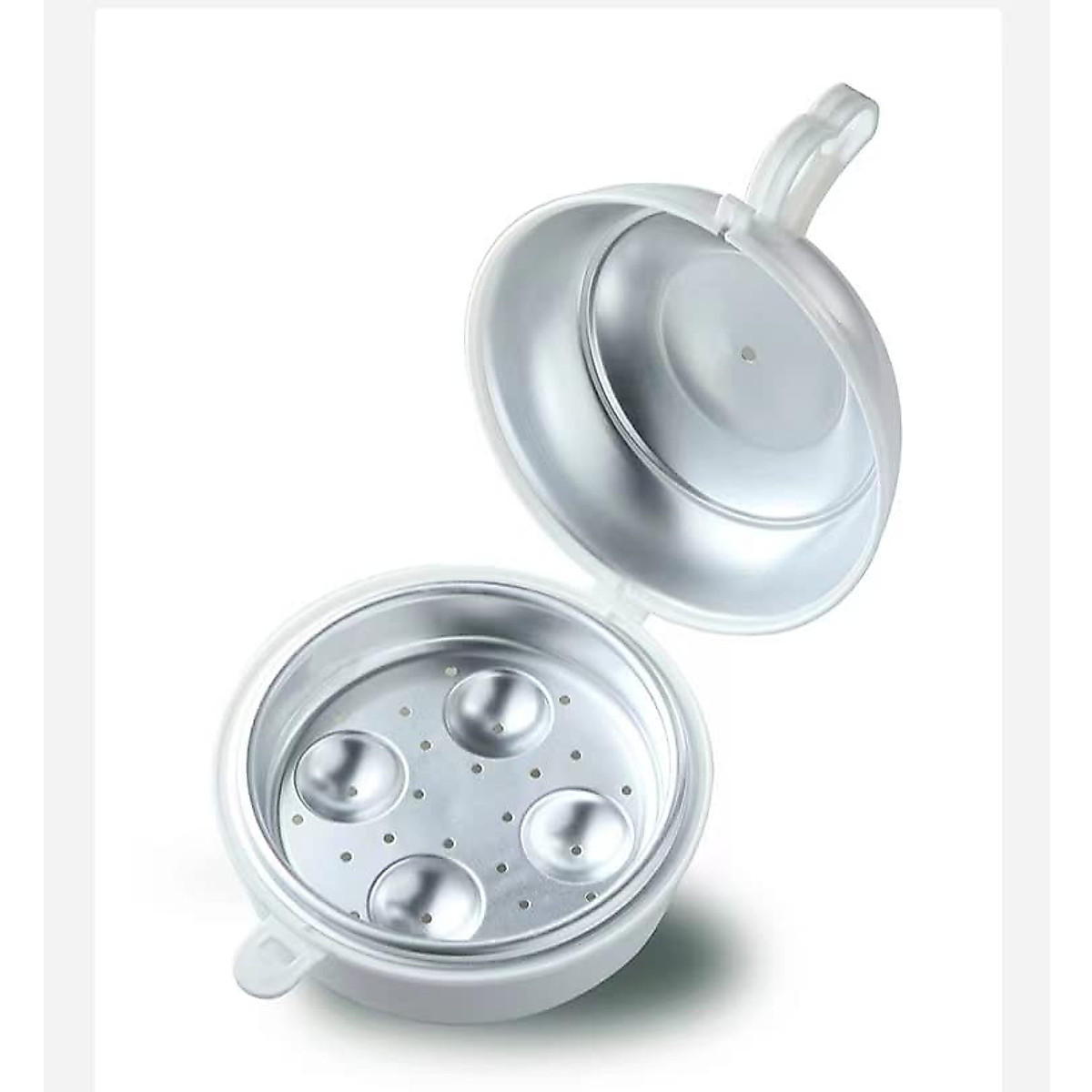 GMYQ Egg Pod, Egg Maker, Steamer, Perfectly-Cooked Hard boiled Eggs in Under 6 minutes, White, 4.8 inches *3.6 inches