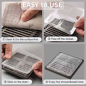 25Pcs Disposable Drain Stickers,Disposable Filter Patches, Disposable Hair Drain Stickers for Shower,Hair Drain Catcher,Drain Mesh Stickers for Bathroom Sink & Bathtub, Kitchen Drains & Strainers