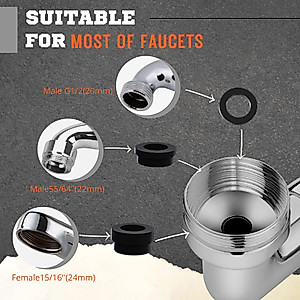 1080°+ 360° Swivel Faucet Extender, 1440° Degree Rotatable Faucet Aerator Splash Filter With 2 Water Outlet Modes. Brass Multifunction Bathroom Kitchen Sink Faucet Attachment For Washing Eye/Hair/Face