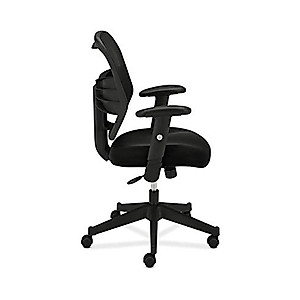 HON Prominent High Back Work Mesh Computer Chair for Office Desk, (HVL531), Swivel-Tilt, Black Fabric