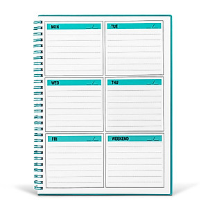 UtyTrees Undated Weekly Planner: A5 To Do List Planner Notebook, Daily Planner, Weekly Goals Notebook with 52 Weeks Planning, 5.2"X 7.5", Green