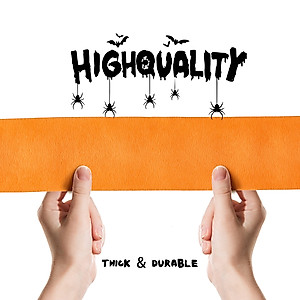 Black Orange Purple Streamers, 3 Rolls Party Decoration Crepe Paper Kit, Halloween Streamer Hanging Garland for Theme Party Backdrops Decoration (Black, Purple, Orange)