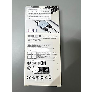 USB C to Dual HDMI Adapter 4K@30Hz, KOZYC USB C Hub Multiport Adapter with 2xHDMI, USB 3.0, 100W PD, Support USB C to HDMI Splitter Extended Display for MacBook Pro (MST is not Supported on MacOS)