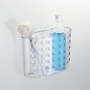 iDesign Durable Organizer Bath Suction, Small, Clear