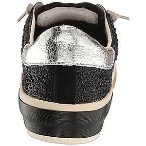 Dolce Vita Women's Zina Crystal Sneaker, Black Suede, 8