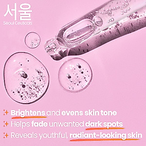 SeoulCeuticals Korean Skin Care Kojic Acid Serum Alpha Arbutin Serum – Dark Spot Remover Corrector Glycolic Acid Serum + Salicylic Acid K Beauty 1oz