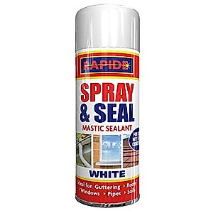 Spray & Seal Leak Fix Stop Sealant Instant Waterproof Gutter Roof Pipe - White