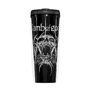 LOREBUTY Lamb Rock of God Band Coffee Mug With Lids 12oz Insulated Car Mugs Double Wall Vacuum Reusable Travel Coffee Cup For Hot/Ice Drinks Coffee Teas