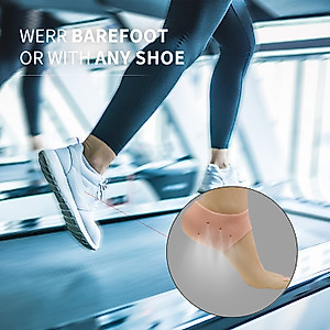 Zinyakon Gel Heel Cups Cushion for Heel Pain, 3 Pairs of Heel Protector Pads for Men and Women, Plantar Fasciitis Inserts Absorb Shock and Moisturizing for Cracked Heel