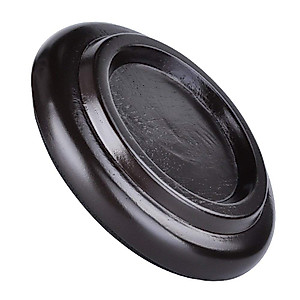 Hardwood Upright Piano Caster Cups with EVA Foam Piano Pad Furniture Round Load Bearing Pads Set of 4 (Brown Wood)