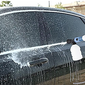 Portable Cordless Pressure Washers for Patio and Car with Adjustable Nozzle, 21V Foam Gun Car Washer, High Pressure Garden Cleaner Jet Washer Gun with Battery and Cleaning Accessories