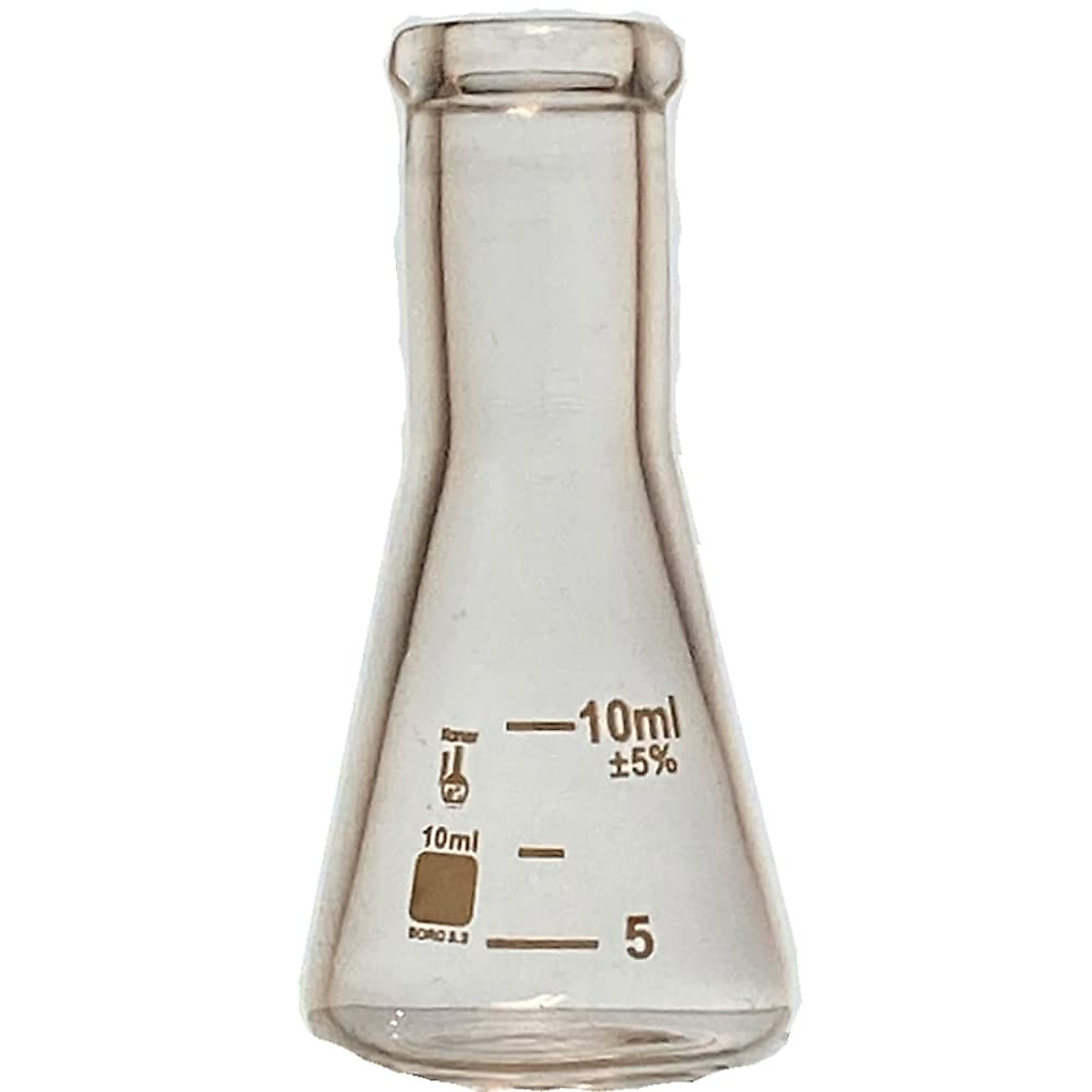10ml Narrow Mouth Erlenmeyer Flask, 3.3 Borosilicate Glass, Karter Scientific 250G2 (Pack of 12)