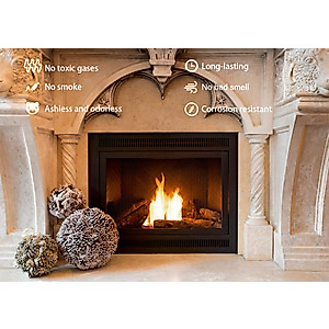B-HOTTE 4pcs Small Gas Fireplace Logs Outdoor fireplaces