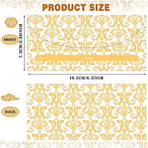 150 Pcs Currency Envelopes Graduation Money Holder for Cash Gift 2.88 x 6.5 Inch White Gold Greeting Card Envelopes for Christmas Holidays Birthdays Bonuses Gifts Nice Envelopes for Tips Coins