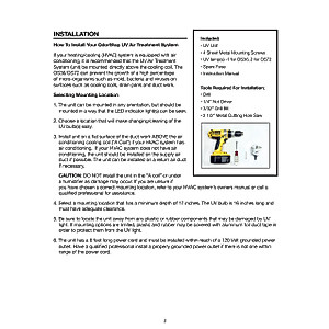 OdorStop OS72121 UV Air Purifier with 12-in Bulbs