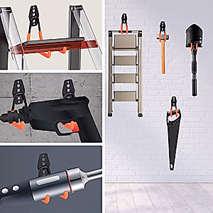 SERPURE 17 Pack Garage Hooks Heavy Duty with Extension Cord Organizer & Bike Hooks, Tool Gifts for Men, Gifts for Dad, Garage Storage Hooks for Hanging Ladders, Bikes and Bulky Items