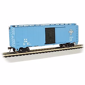 Bachmann Trains 40' Box Car - Boston & Maine #2109 - HO Scale, Protypical Blue