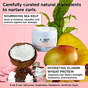 Noughty 97% Natural Wave Hello Curl Butter 3-in-1 Treatment, Moisturising Hair Mask, Leave-In Conditioner and Post Shampoo Conditioning Wash, Sulphate Free Vegan Haircare 300ml