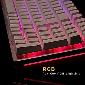 Glorious Gaming - Cute Pink Gaming Keyboard - Custom 65 Percent TKL Keyboard - Compact Low-Profile - Hot Swappable Mechanical Keyboard w/MX Keys - Double Shot Keycaps & Linear Switches