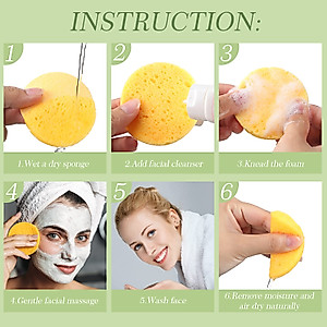 150 Pieces Compressed Facial Sponges Natural Face Sponge Compressed Sponges for Facial Cleansing Gentle Exfoliating Face Exfoliator Sponge Spa for Makeup Removal Massage Disposable Face Cleansing Pads