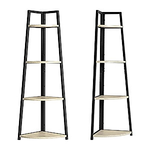 CIPACHO Corner Shelf Stand,4-Tier Corner Bookshelf, Industrial Ladder Shelf,Tall Corner Plant Stand Display Shelf for Living Room, Kitchen, Home Office