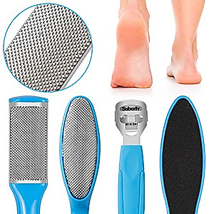 EAONE Professional Pedicure Tools Set, 20 in 1 Foot Files Callus Remover for Feet, Stainless Steel Foot Scrubber Rasp Heel Dead Skin Removal Pedicure Kit for Women and Men Foot Care at Home and Salon