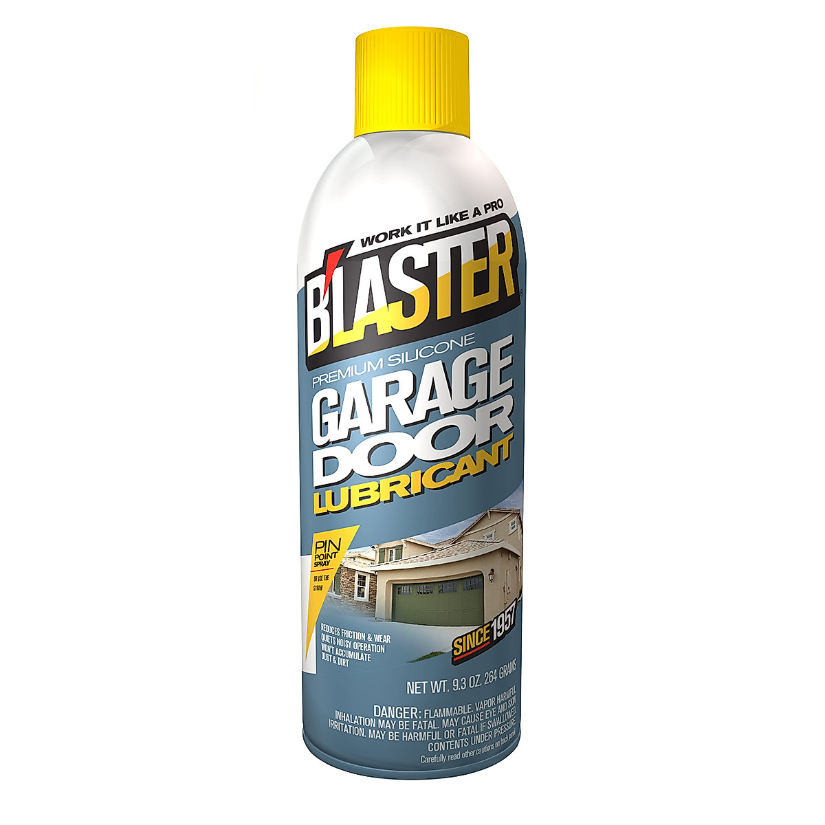 B'laster 6-16-GDL Premium Silicone Garage Door Lubricant to Reduce Friction, Wear and Squeaks, 9.3 Ounces, Pack of 6