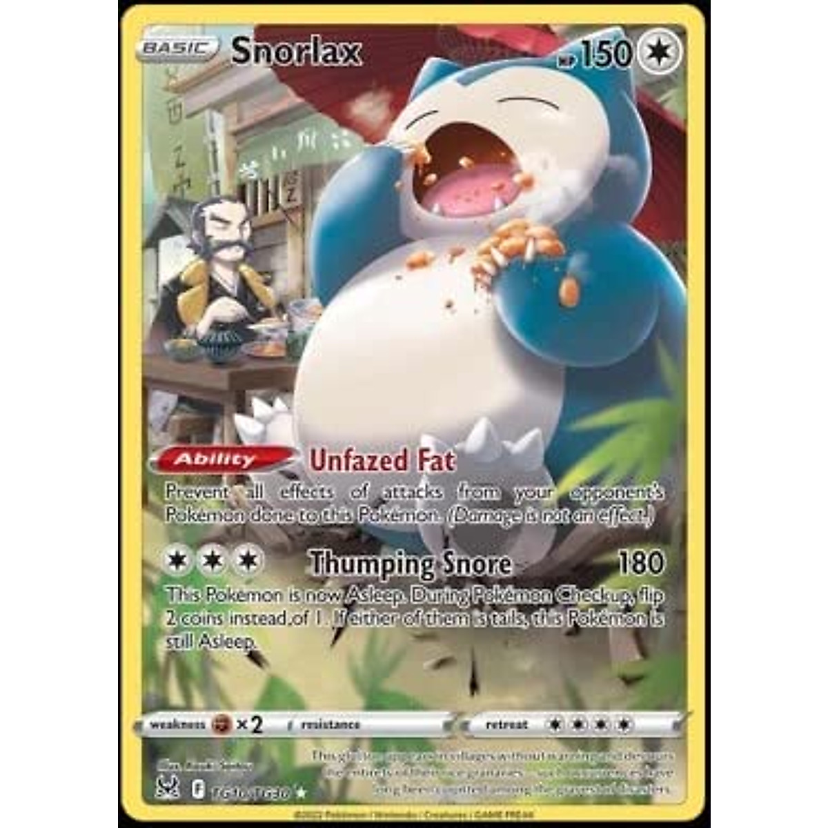Pokemon - Snorlax TG10/TG30 - Lost Origin - Trainer Gallery - Holo Card