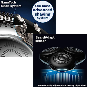 Phillips Norelco Replacement Shaver Head SH98/72 for S9000 Prestige - SP9800 Series; SP9820 & SP9860 Shavers - Double Ended Shaver Brush - HeroFiber Gentle Cleaning Cloth