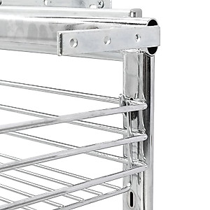 xiannv 3-Tier Pull-Out Kitchen Wire Basket Pull Out Spice Rack, Blind Corner Cabinet Pull Out, Pull Out Shelf Storage for Kitchen Base Cabinet Organization Silver 18.5"x13.8"x22"
