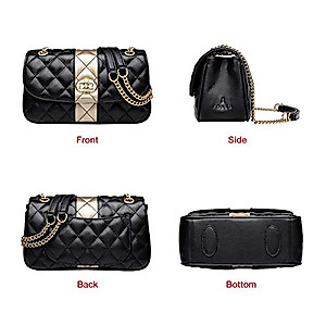 iFOXER Split Cow Leather Cross Body Bag Women's Crossbody Bags Mini Soft Cowhide Shoulder Bag for Girl (black1)
