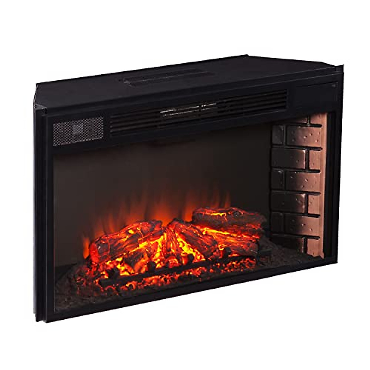 SEI Furniture 33” Widescreen Electric Firebox w/Remote Control, Black