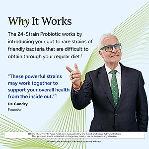 Gundry MD® 24 Strain Probiotic with 30 Billion CFUs, 30 Count