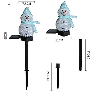 Yard Lights Pumpkin Garden Snowman Solar Pattern Christmas Lamp Outdoor Patio & Garden Led Flush Mount Ceiling Light (Blue, One Size)