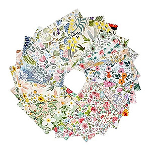 Charm Packs Fabric for Quilting 42Pcs 5'' Precut Fabric Quilt Squares Cotton Fabric Bundles for Sewing Floral Printed Quilt Squares Fabric …