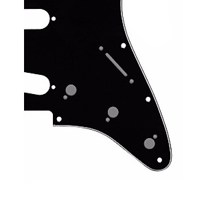 Metallor Electric Guitar Pickguard 3 Ply 11 holes SSS Single Coil Compatible with Strat Style Modern Guitar Parts Replacement(Black)