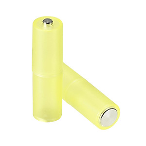uxcell AAA to AA Battery Adapter Battery Converter Cases Holder Shell with Metal Contacts on Two Bottom Yellow 4 Pcs