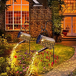 Afootry Solar Watering Can with Lights,Solar Outdoor Garden Decor Waterproof Large Hanging Lantern Landscape Lights Outside Decorations for Yard Clearance Porch Patio Pathway Gardening Gift